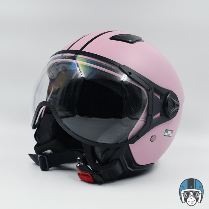 VITO Jet Moda Scooterhelm Mat Roze - Tweewielershop Almere